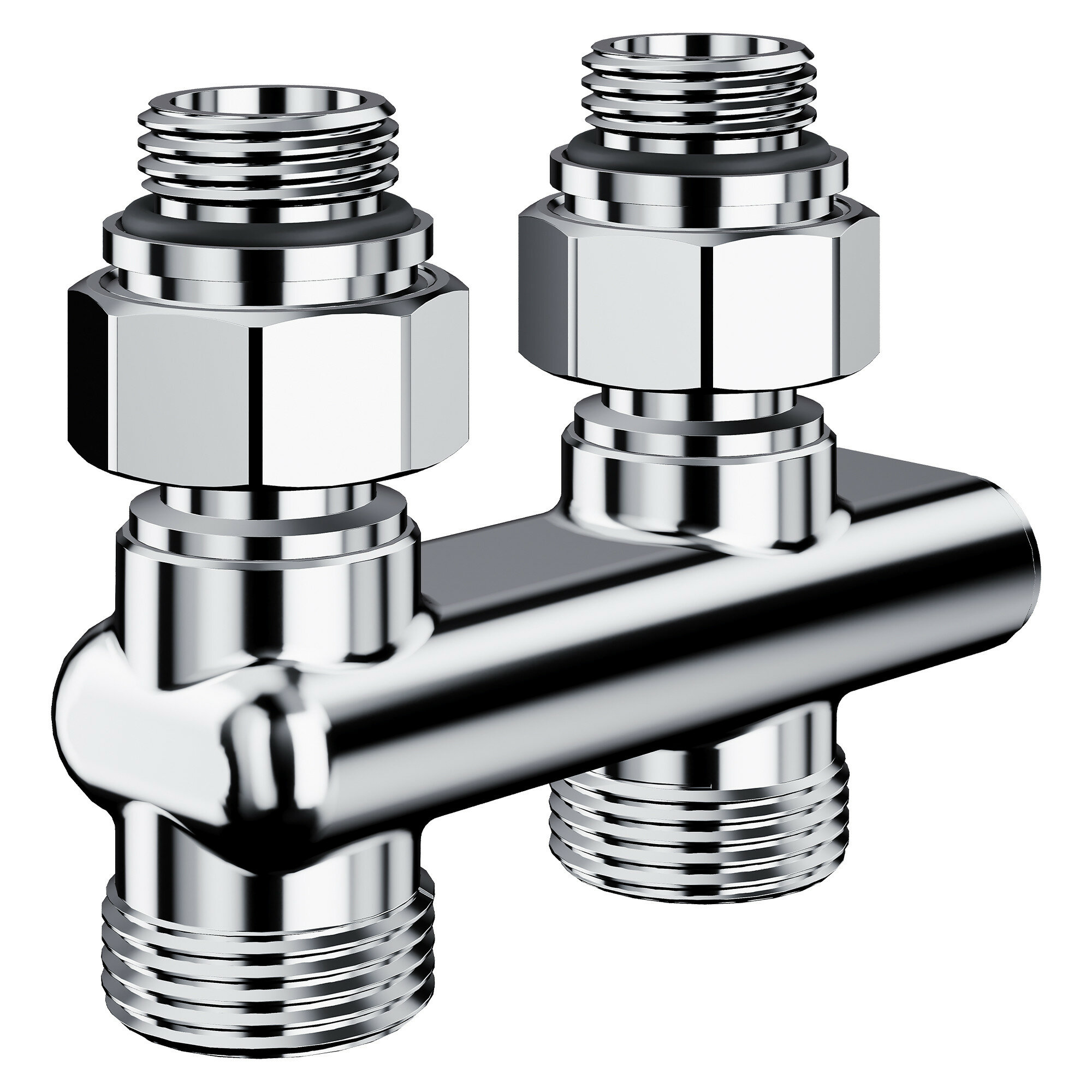 Узел нижнего подключения перекрестный Royal Thermo Design прямой 1/2"х3/4" EK (хром)