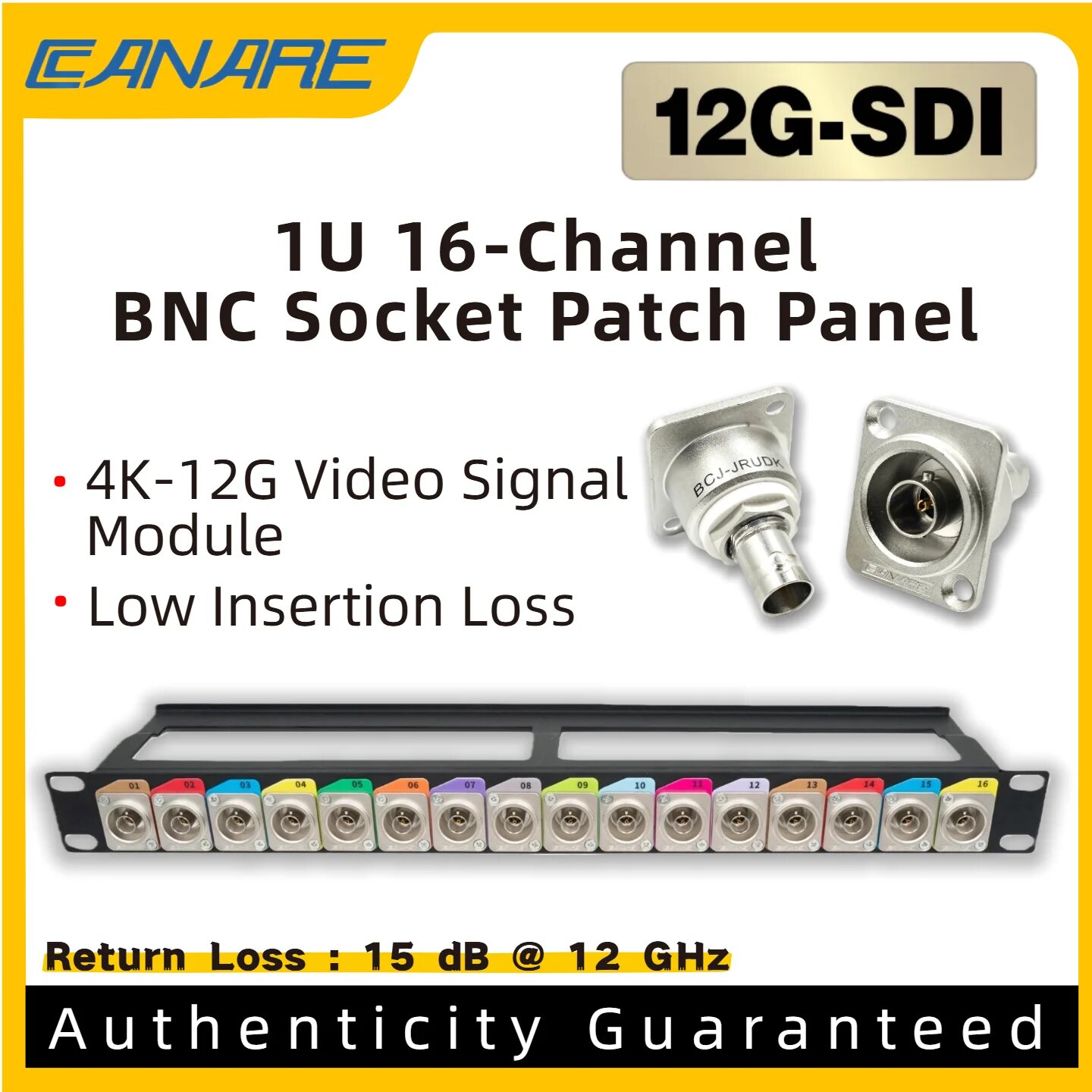 Панель видео SREXACT 4K Ultra HD 12G-SDI BNC 1U/2U