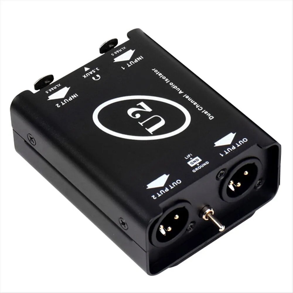 Новый U2 Audio Isolator 3.5 На XLR Двухканальный Токовый Звуковой Изолятор
