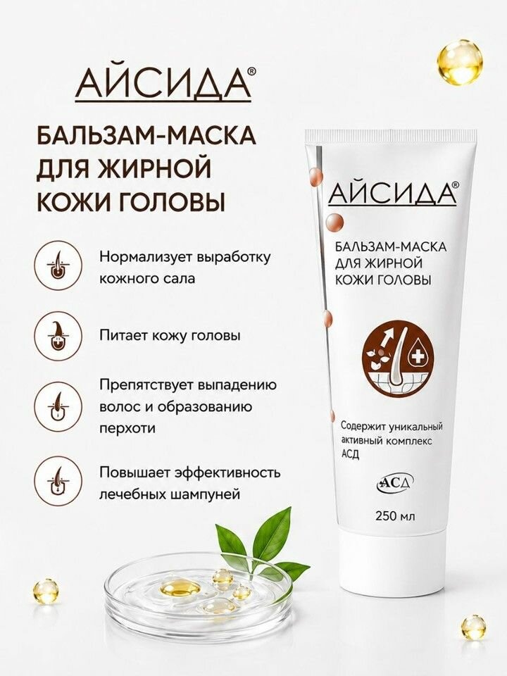 Айсида Бальзам-маска для жирной кожи головы 250 мл