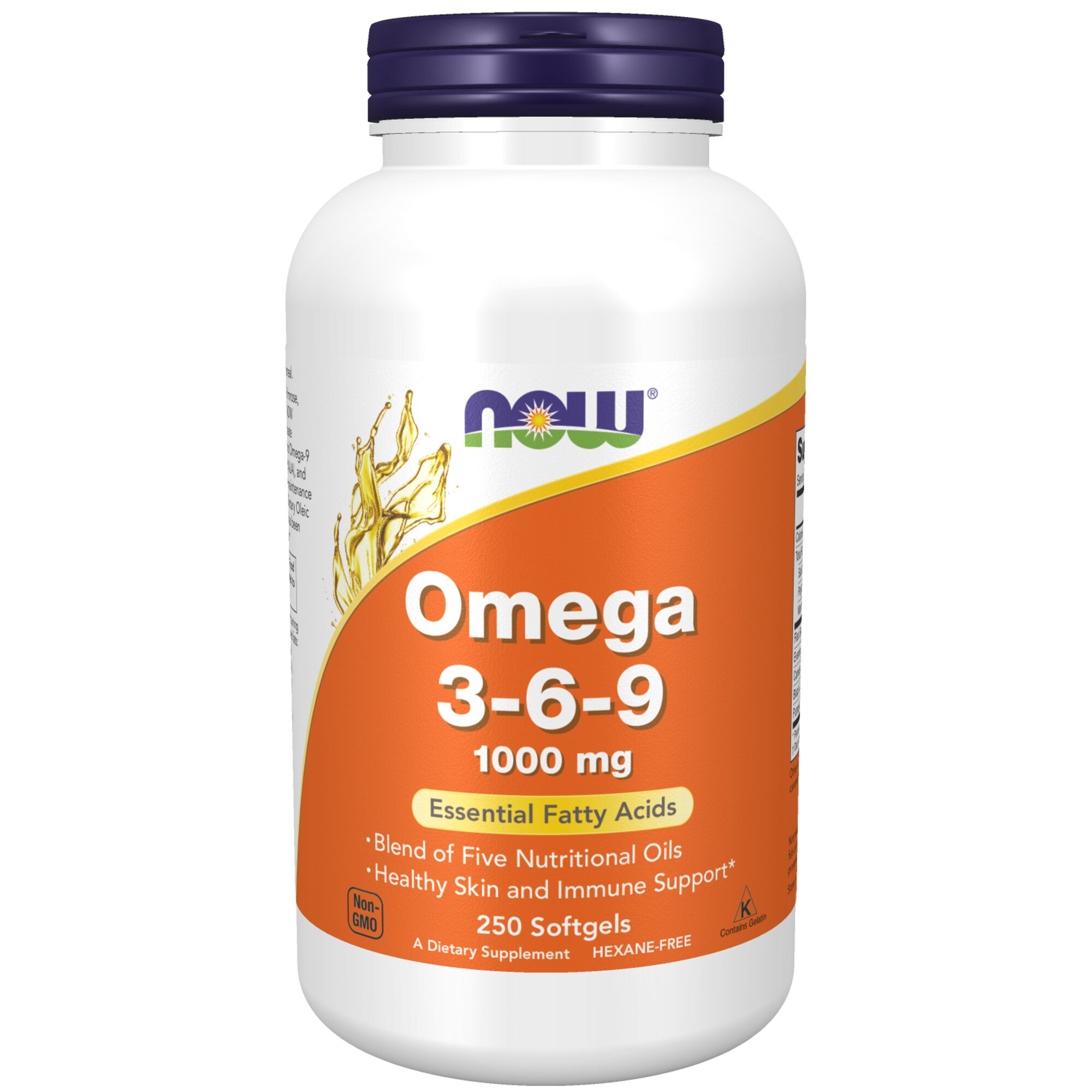Омега 3-6-9 капсулы, 1000мг NOW Omega 3, 250 мягких капсул, Рыбий жир, Жирные кислоты для сердца и сосудов