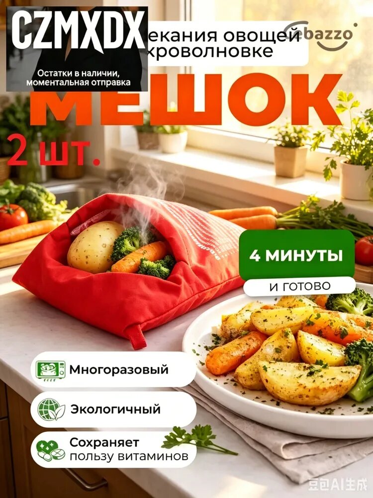 Пакет, мешок для приготовления, 0.25м х 20 см, 1 шт