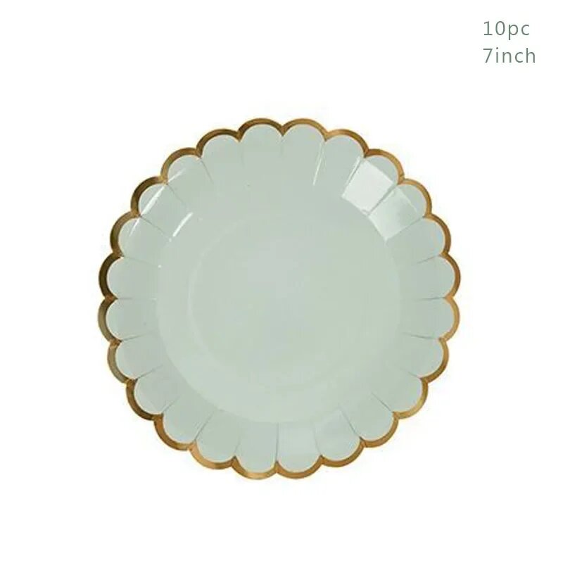 Кружевные бумажные тарелки и чашки Gooparty 10pcs 7inch plates