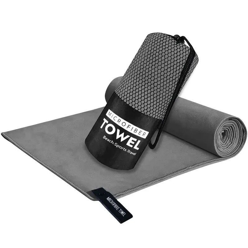 Микрофибра полотенце для плавания Черный, 40x80cm, Dark Grey