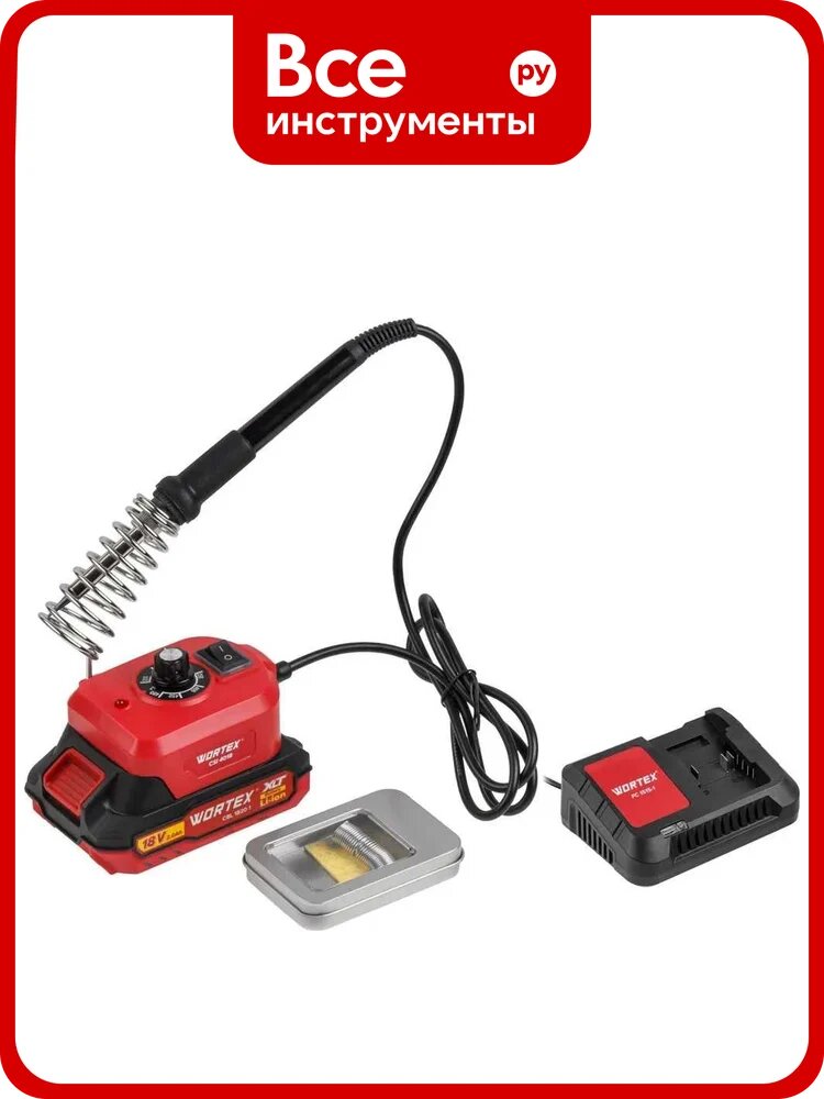 Аккумуляторный паяльник WORTEX CSI 4018 в коробке ALL1 XLT SET 1334780