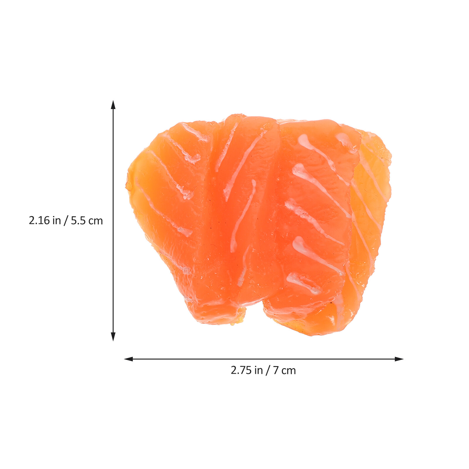 2 Штуки Настоящие По Форме Модели Лосося Оранжевого Цвета 7.00X5.50X2.50Cm Декоративные Элементы Для Кухни И Ресторана