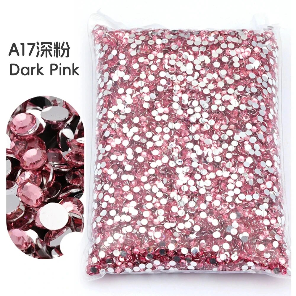 Стразы A17 Dark Pink 3 мм SS10, 10000 шт