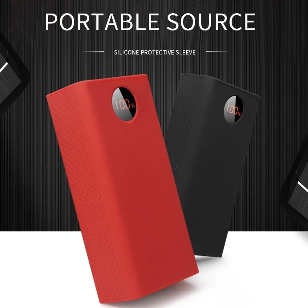 Силиконовый чехол Power Bank емкостью 40000 мАч для Romoss Zeus Pea40 (черный)