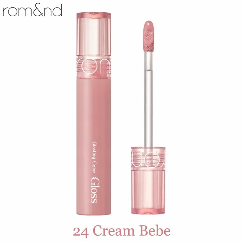 ROM&ND блеск для губ (024 Cream Bebe) ROMAND Glasting Color Gloss 4g, корейская косметика объем 4 г корейский блеск
