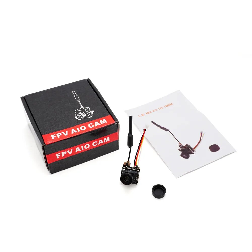 5.8G S2 OSD AIO мини-камера, 40-канальная HD-мини-камера, разрешение 800 ТВЛ, поддержка стандартов NTSC/PAL, подходит для использования в качестве аксессуара для радиоуправляемых моделей автомобилей