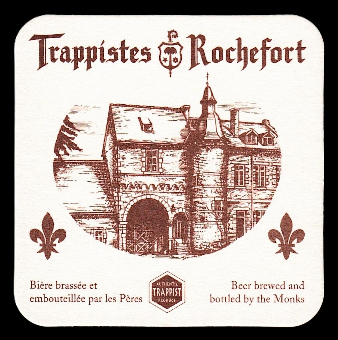 Бирдекель (костер) Trappistes Rochefort Бельгия (подставка под пивной бокал)