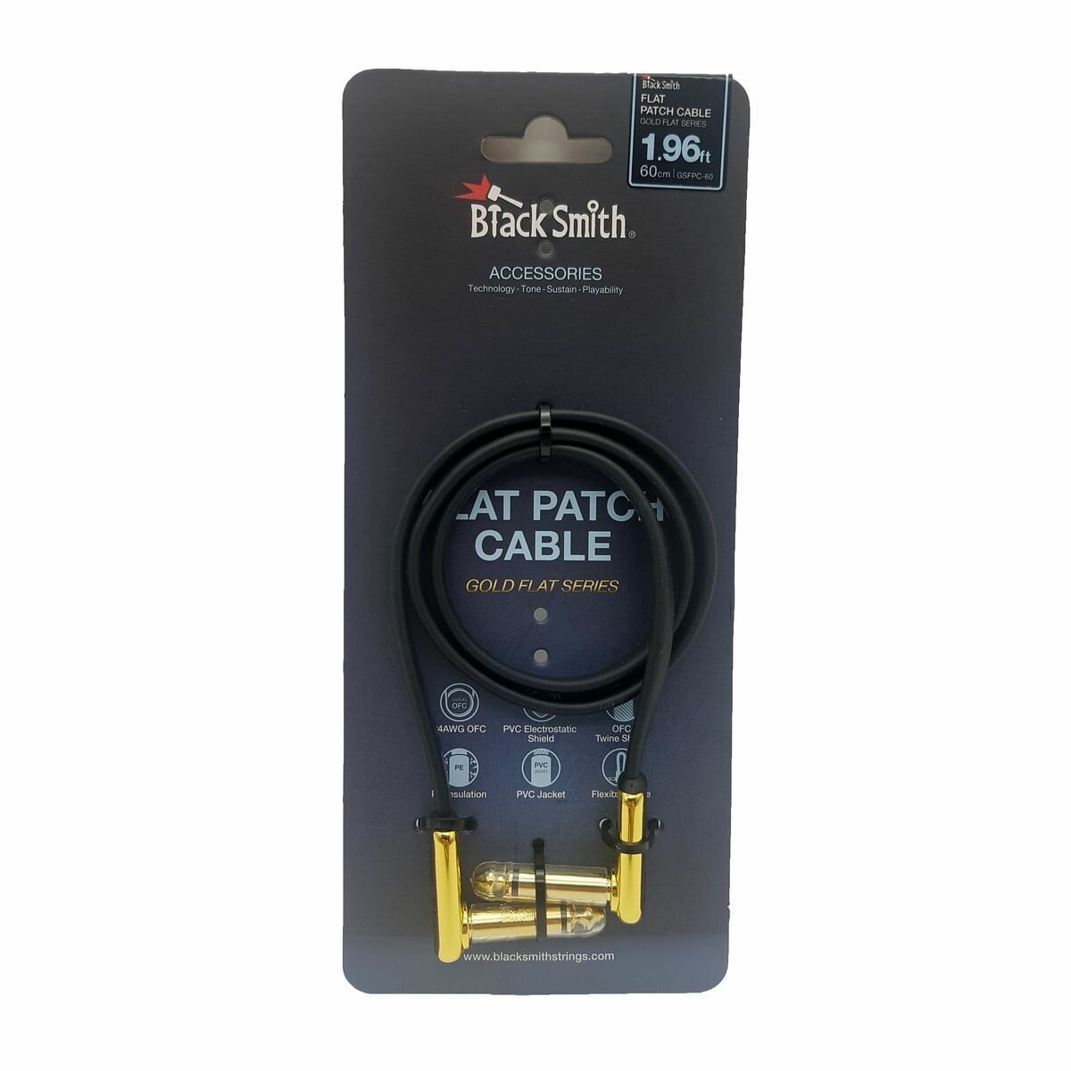 Кабель BlackSmith Patch Cable Gold Flat 1.96ft GSFPC-60