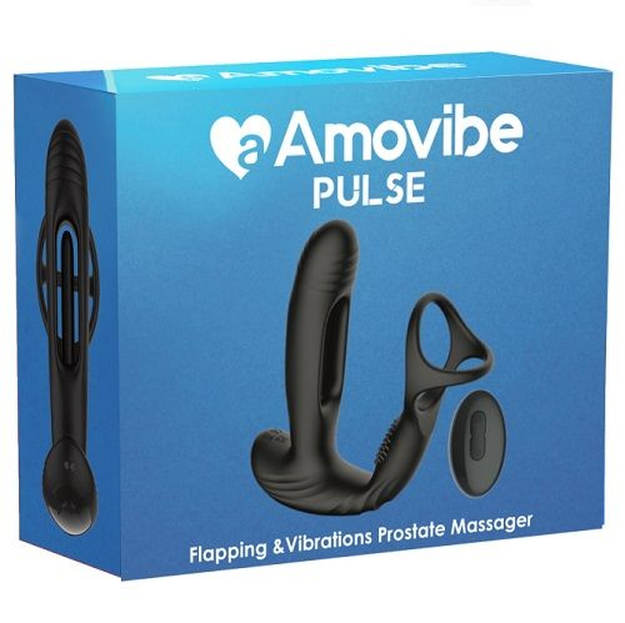 Массажер простаты Amovibe Pulse, с вибрацией, силикон, 10 режимов, черный