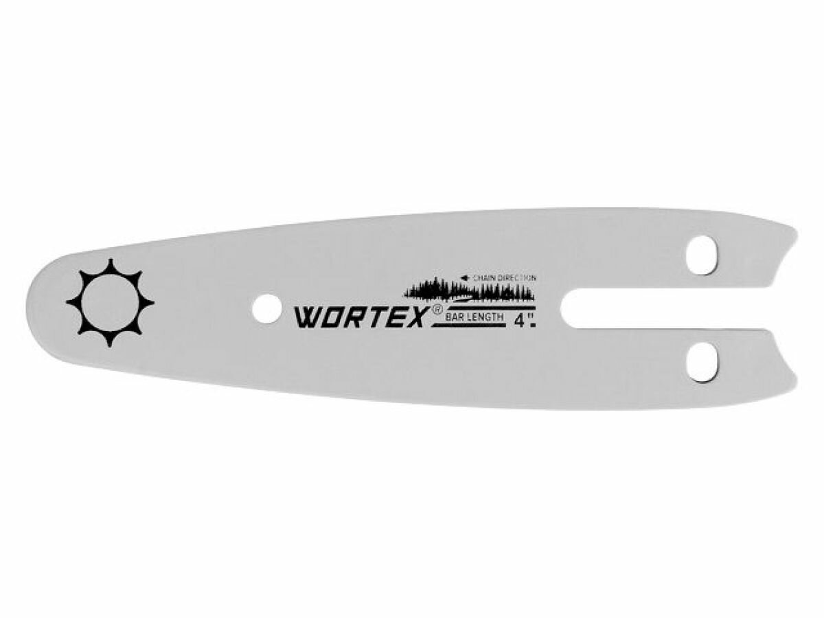 Шина для мини пилы WORTEX LX CEC 2518-1, длина 4", ширина паза 1,1 мм, для цепи с 28 звеньями