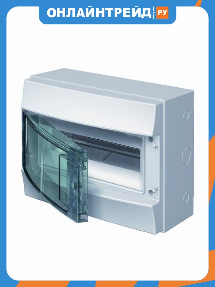 Бокс настенный Abb Mistral65 12 модулей прозрачная дверь с клеммами IP65, 1SLM006501A1202