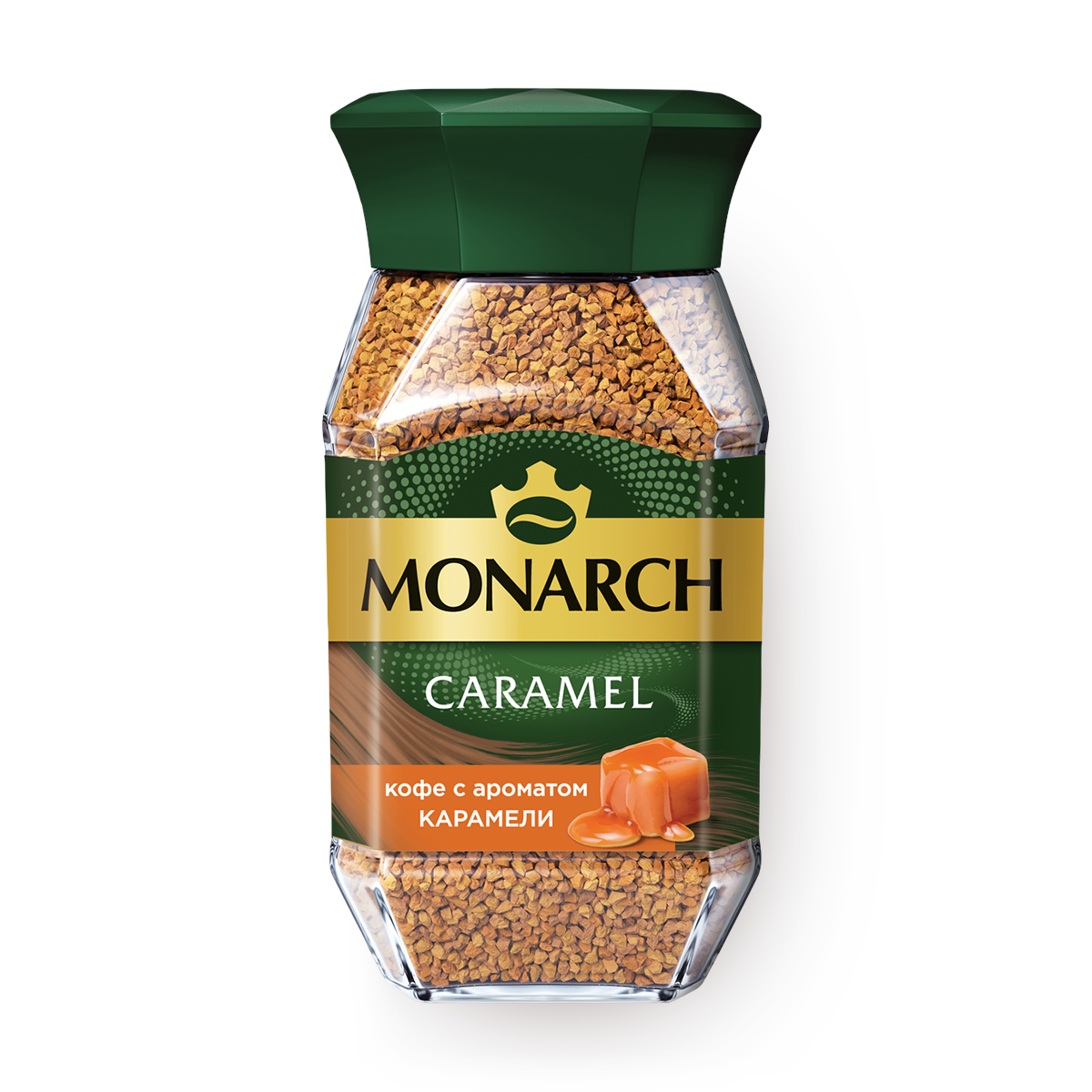 Кофе Monarch Caramel, растворимый, сублимированный, арабика, Бразилия, стеклянная банка, 95 г