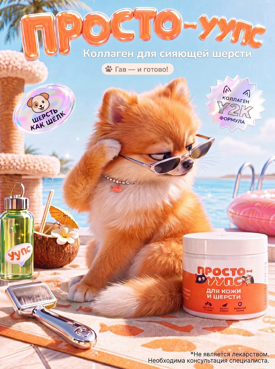 Коллаген-пищевая добавка для красивой шерсти и здоровой коже