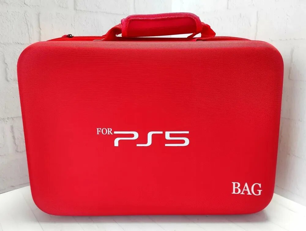 Сумка для Sony Playstation 5 PS5 FAT и аксессуаров чехол Bag Красная