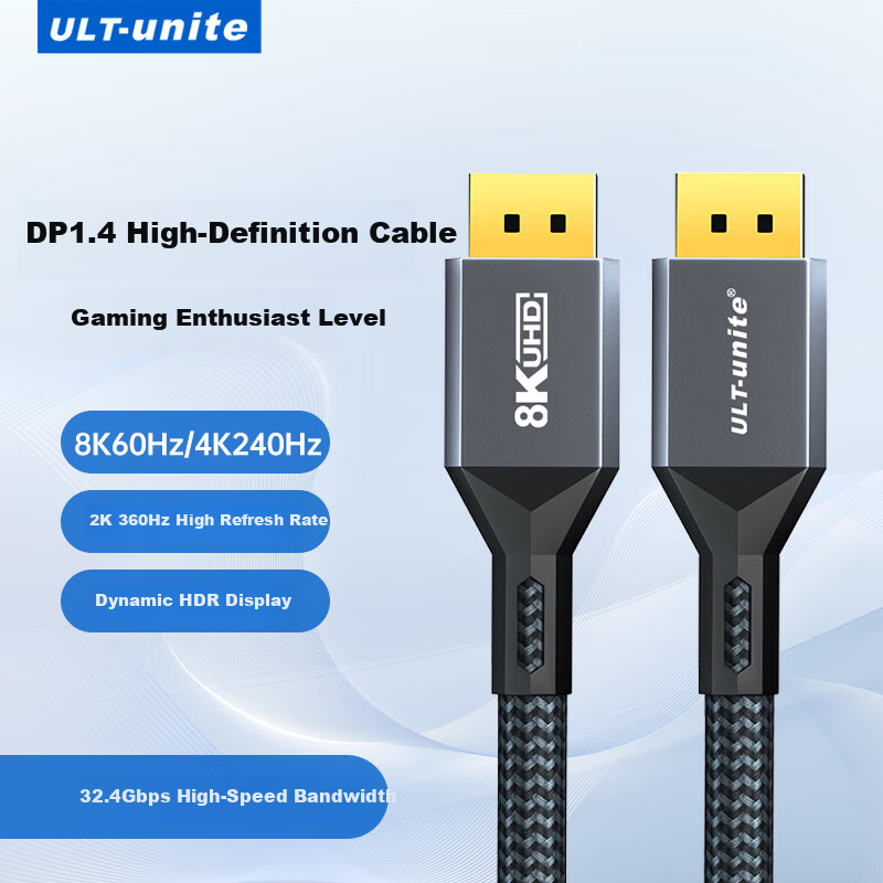 ULT-unite кабель-адаптер DP HDMI 4K60Hz 1.2 версия 1м мужской-мужской для монитора ТВ проектора Версия：1