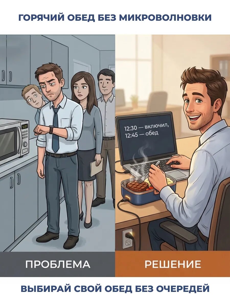 Ланч-бокс с подогревом — фото 1