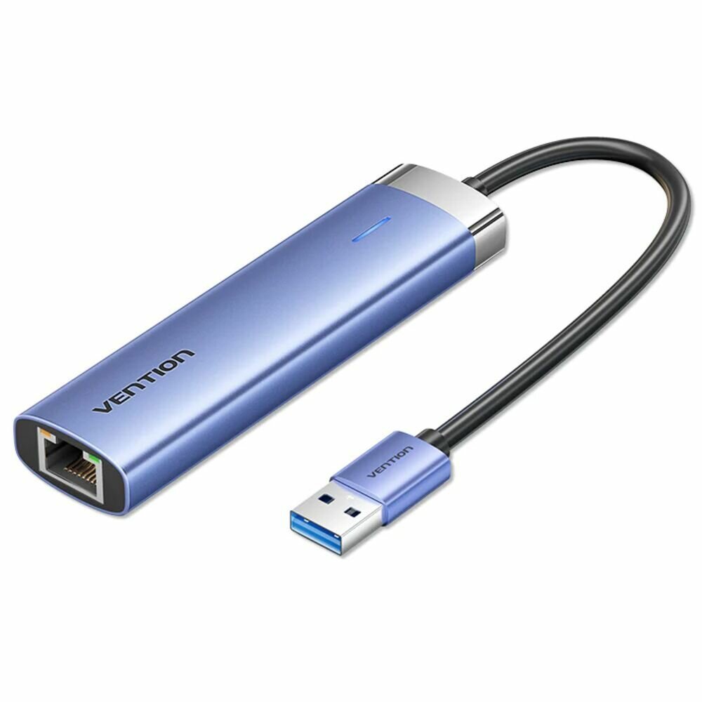 USB-концентратор 3-port USB3.0 Hub Vention TGFSB (3x USB 3.0/1x Type C/RJ45)