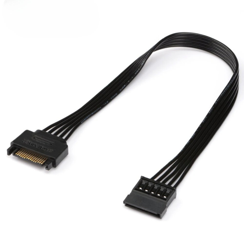 SATA кабель питания удлинитель 15-pin папа-мама 11.81 дюйма для HDD SSD
