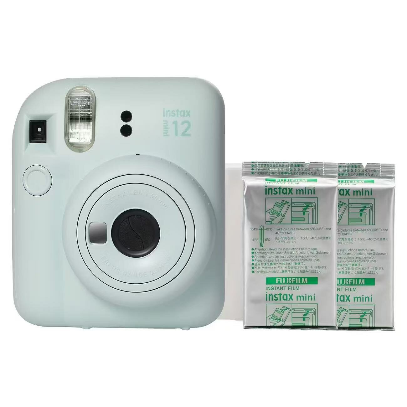 Фотоаппарат моментальной печати Fujifilm Instax Mini 12 Green (В комплекте 20 листов фотобумаги)