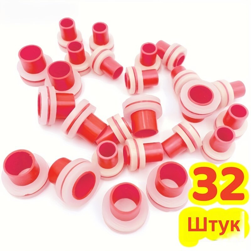 32 штуки силиконовых прокладок для кранов и труб, герметичные уплотнители для ванной и кухни, без использования ленты