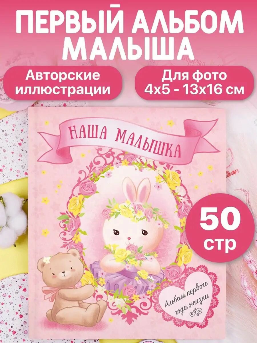 Фотоальбом Miland/ Альбом - дневник первого года жизни "Наша малышка"/ подарок-