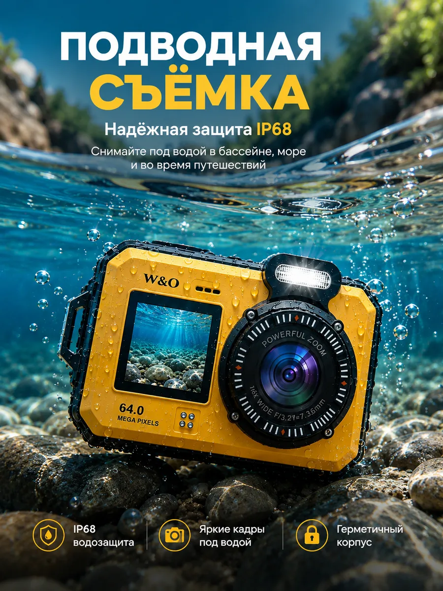 Экшн-камеры, запись видео, водозащита, UHD4K,16-кратным цифровым зумом