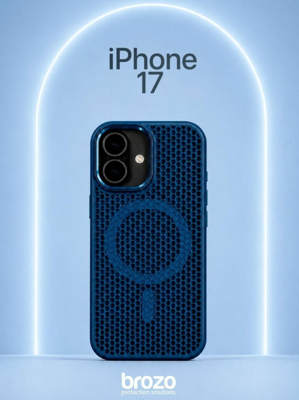 Чехол на iPhone 17, айфон 17 с магсейф, темно синий