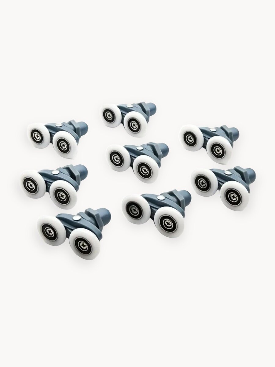 Ролики для душевой кабины, диаметр 25мм, комплект 8 шт, двойные