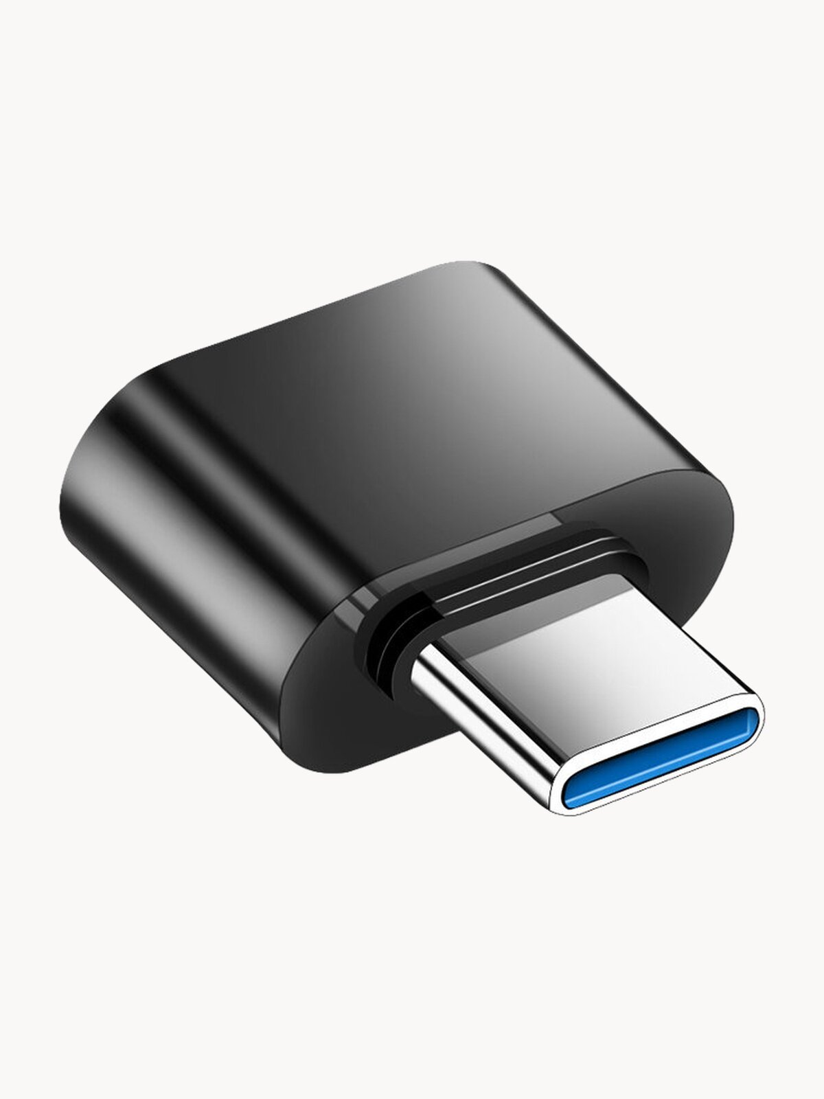 Переходник для телефона на флешку с USB на Type-C Черный
