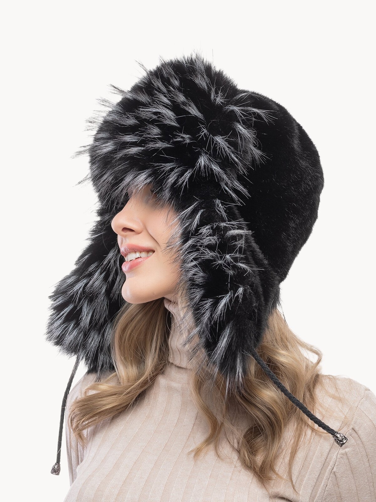 Шапка-ушанка для женщин