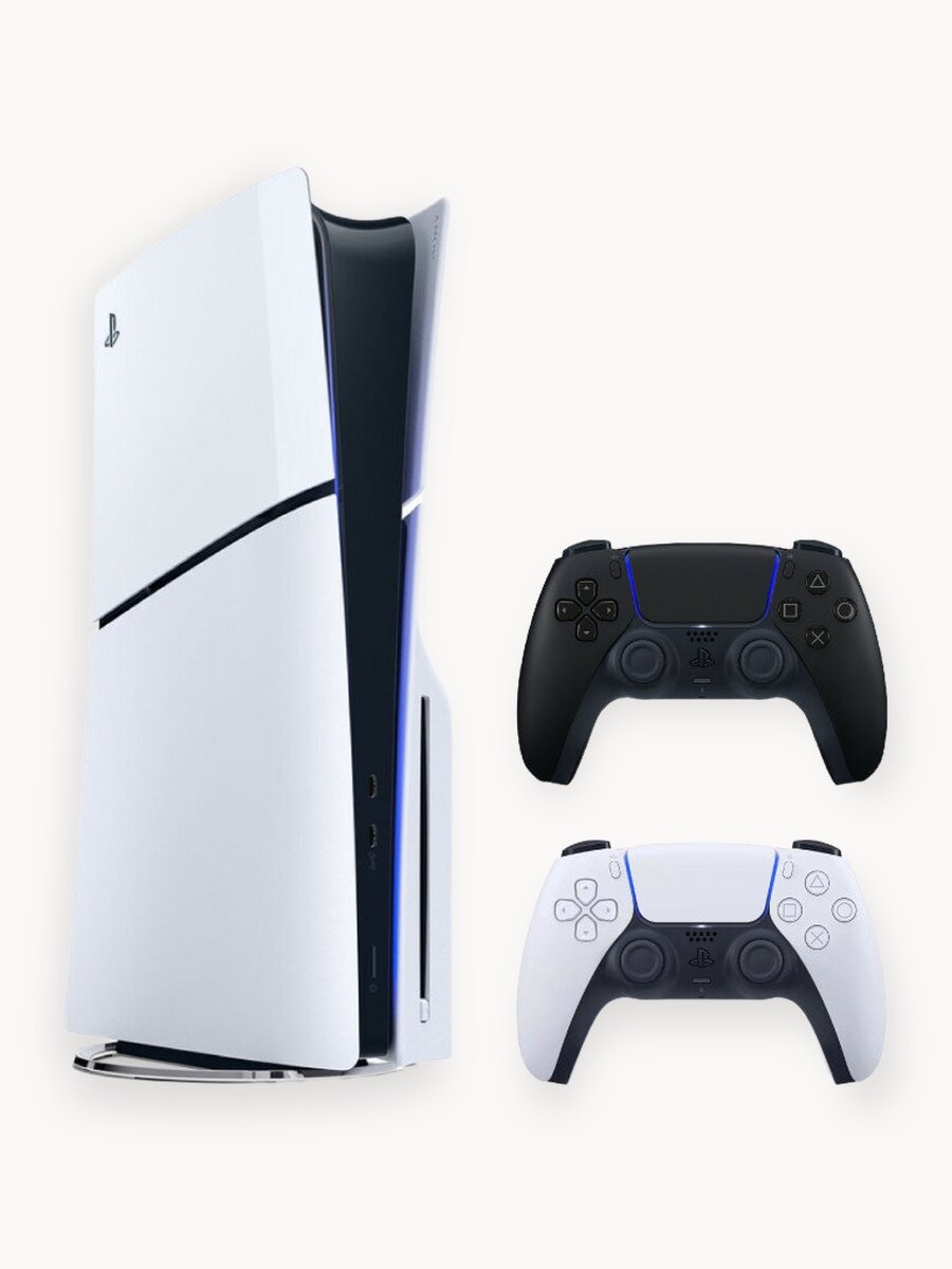 Игровая консоль Sony PlayStation 5 Slim, с 2-м геймпадом(Black)