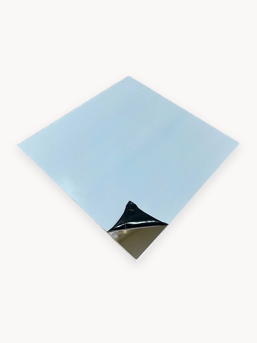 Пластина нержавеющая AISI 304 зеркальная 1х300х300мм, лист из нержавеющей стали