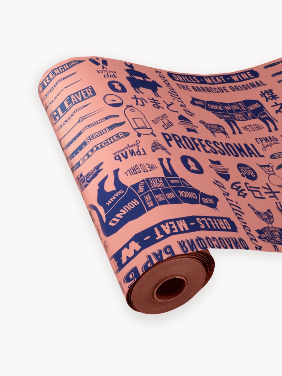 Бумага для гриля 800 Degrees (бумага для выпечки, рулон 10 метров, с резаком)