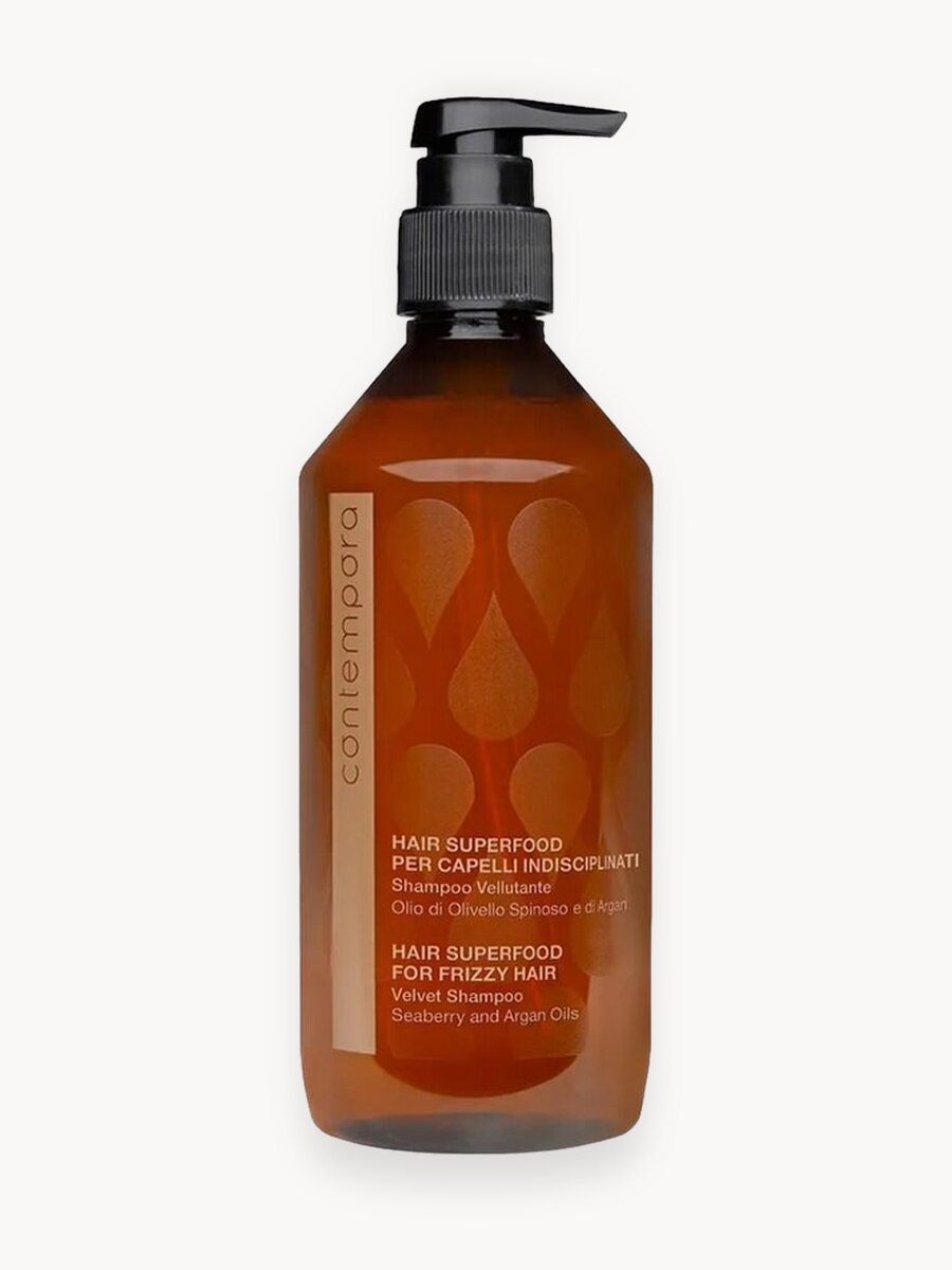 BAREX Шампунь разглаживающий "Сияющий бархат" для непослушных и пористых волос CONTEMPORA 500 мл