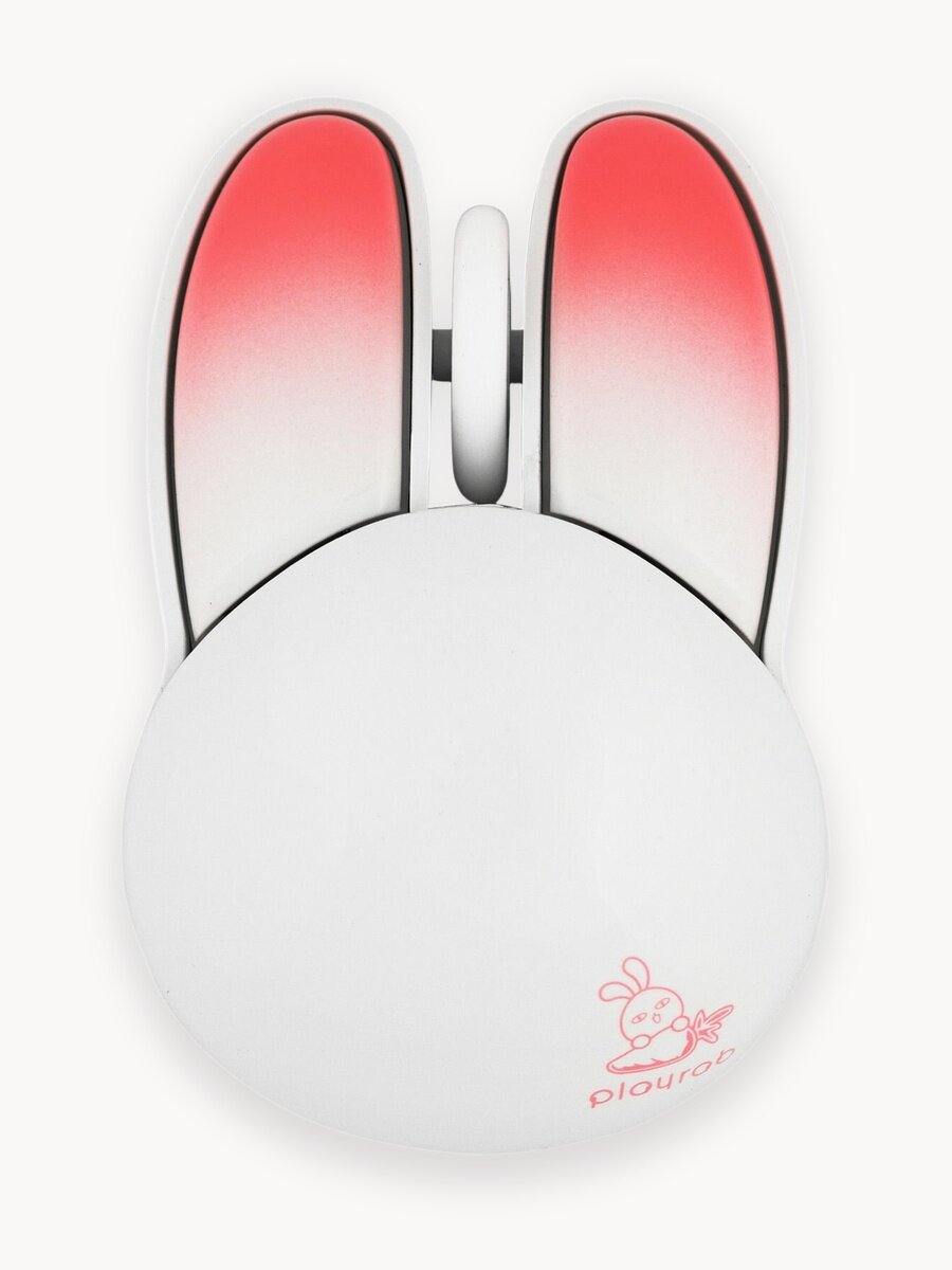 Компьютерная мышь беспроводная Кролик M6DM 2,4G Bluetooth USB бело-розовая милая