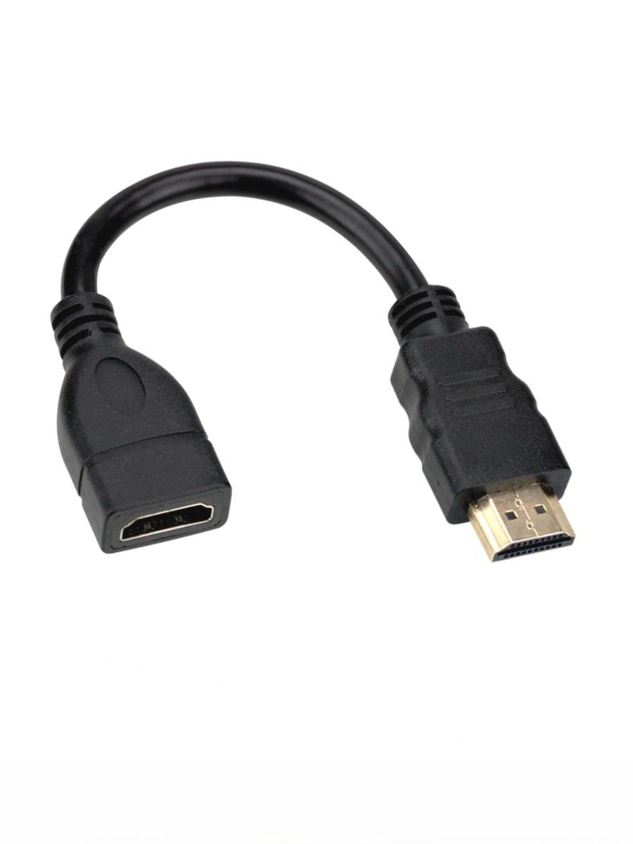 Гибкий переходник HDMI-HDMI (мама-папа), чёрный/ HDMi M-П 50см