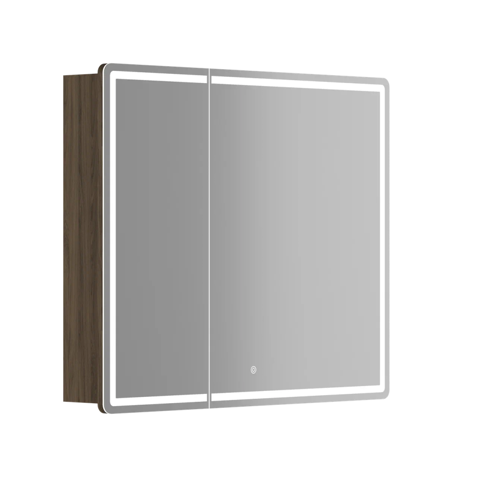 Зеркальный шкаф для ванной комнаты SANCOS Mirror 890x150х740 мм, с LED подсветкой, цвет дуб чарльстон, арт. MI90ECH