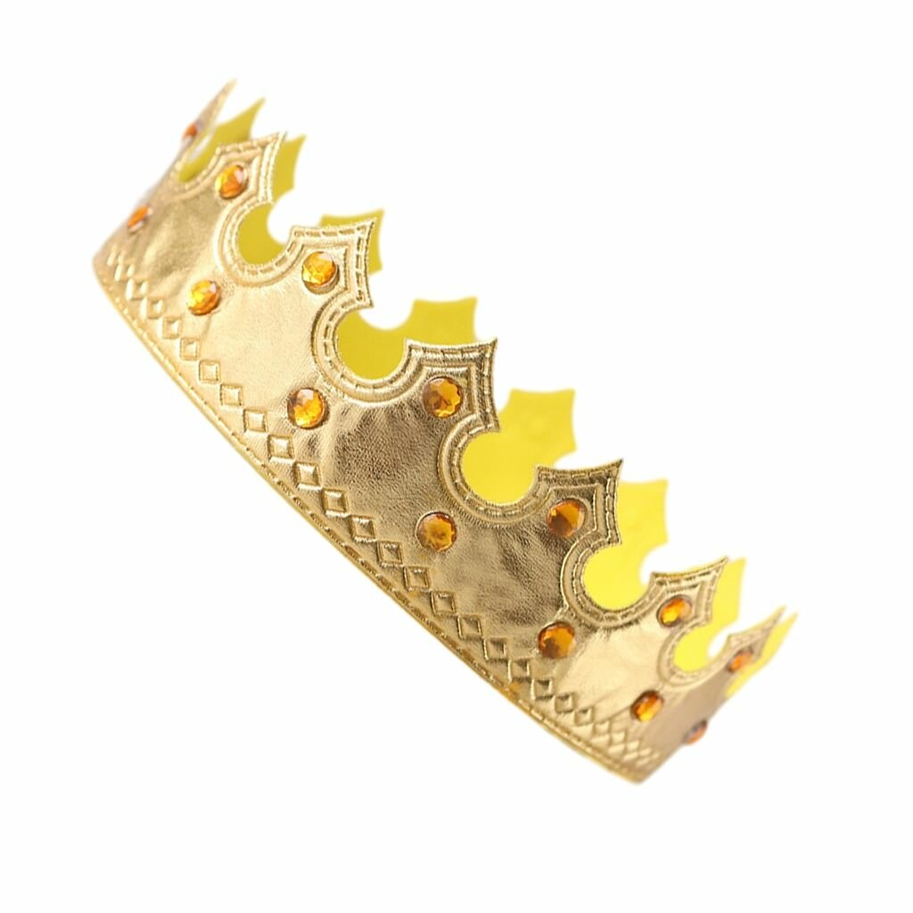 (1 штука) Корона для косплея на День защиты детей-Золотая корона с бриллиантами D29