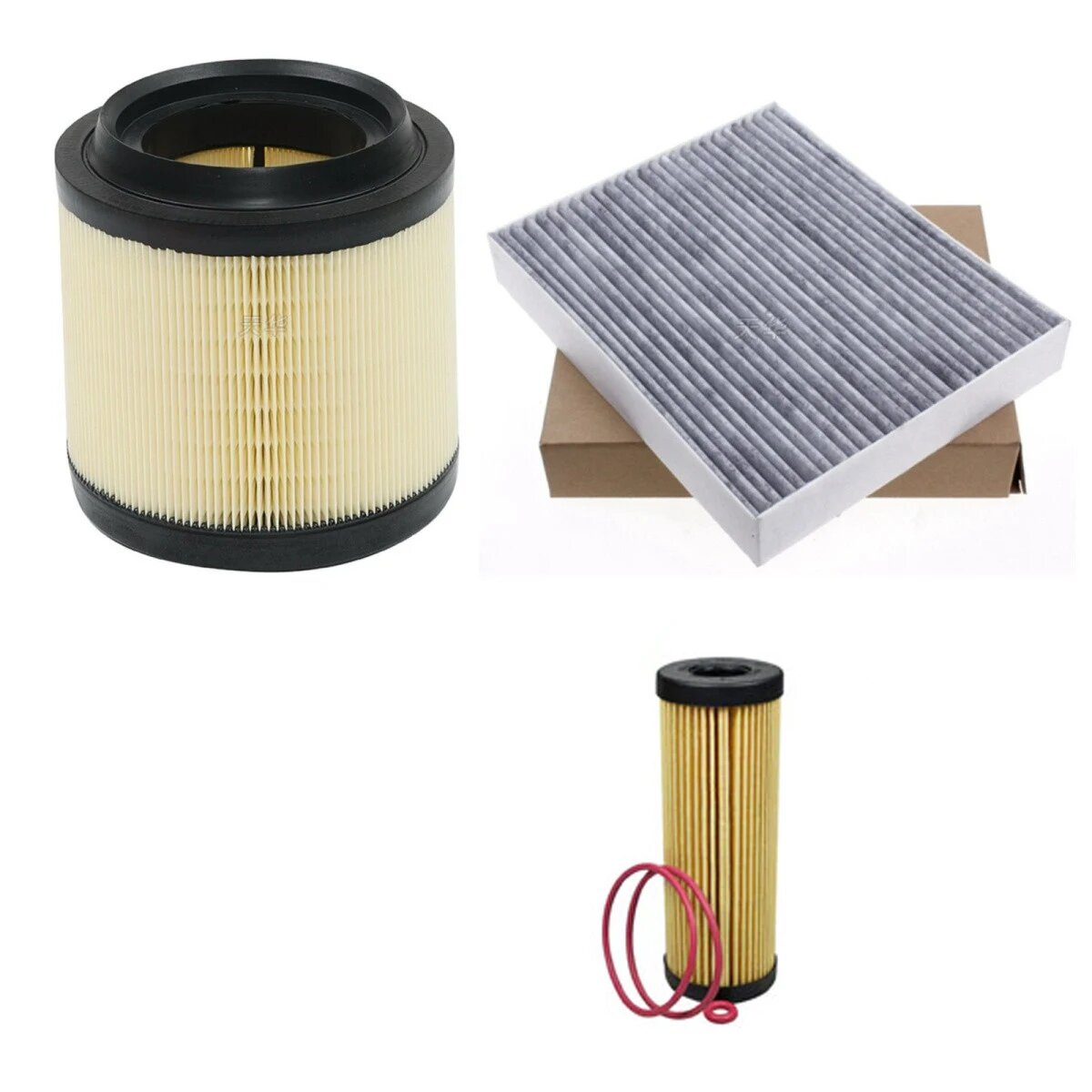 Набор фильтров из 3 шт. для Ford Bronco 2.3T 2.7T 2022 2023 2024, детали воздушного двигателя, очиститель моторного масла, комплект внутреннего фильтра кондиционера, аксессуары 3pcs Set 2.7T