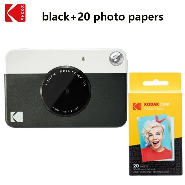 KODAK Printomatic, черная, 20 фотопленки