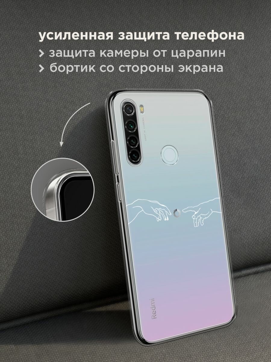 Чехол на Xiaomi Redmi Note 8T / Сяоми Редми Нот 8Т с принтом "Загрузка творения", прозрачный — фото 1