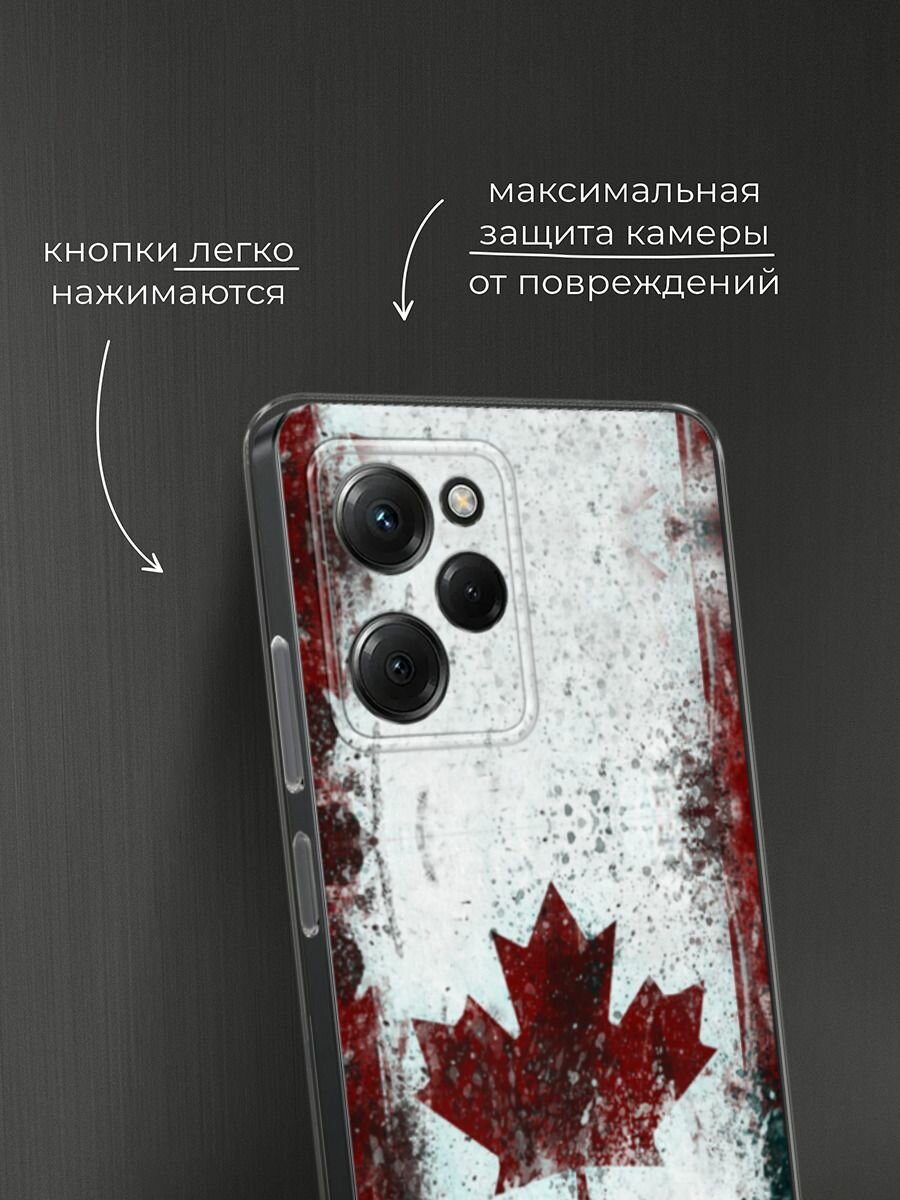 Чехол на Xiaomi Poco X5 Pro 5G / Сяоми Поко X5 Про 5G с принтом "Канада" — фото 1
