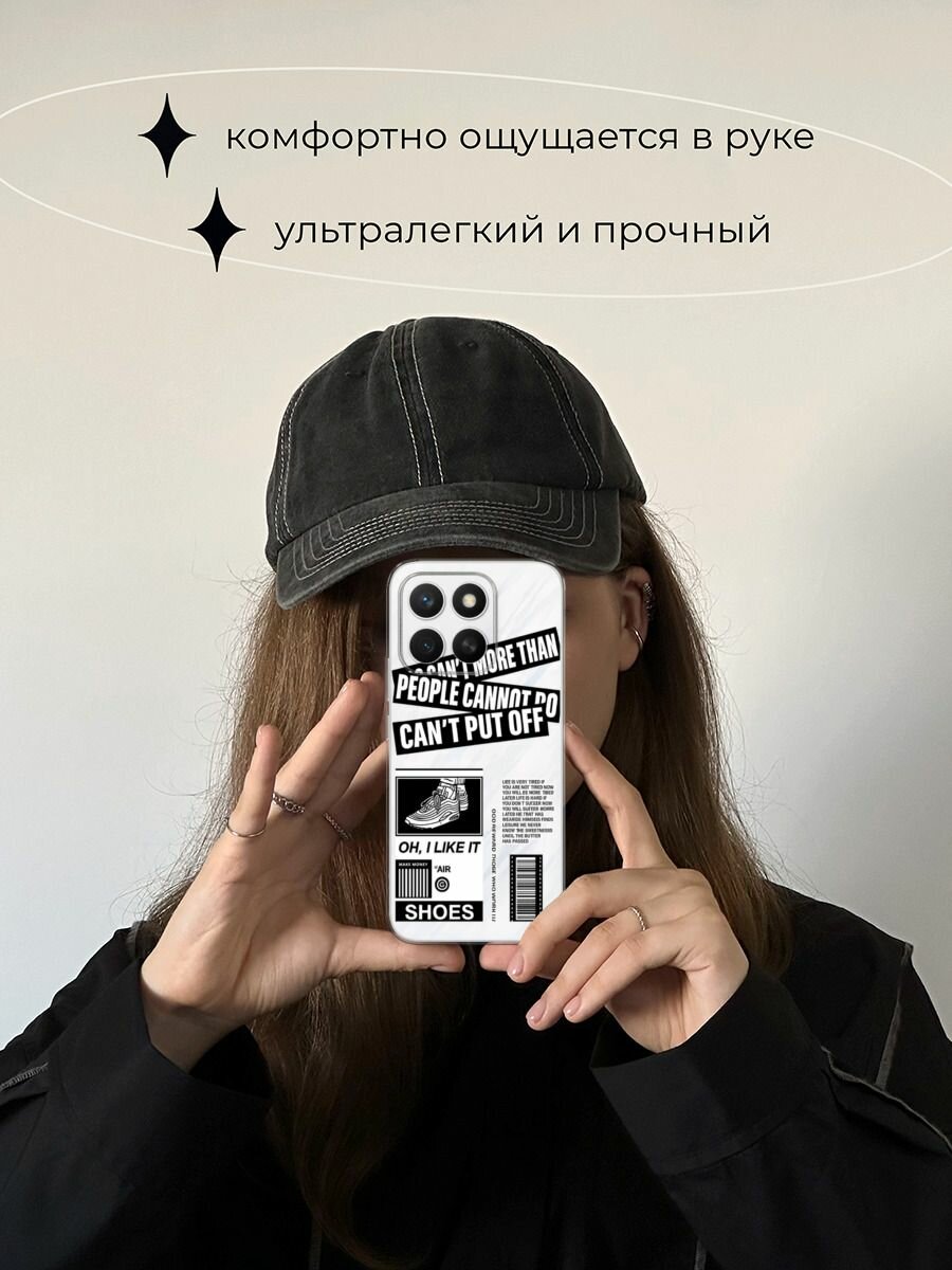 Чехол на Honor X8c / Хонор X8c с принтом "I like it", прозрачный — фото 1