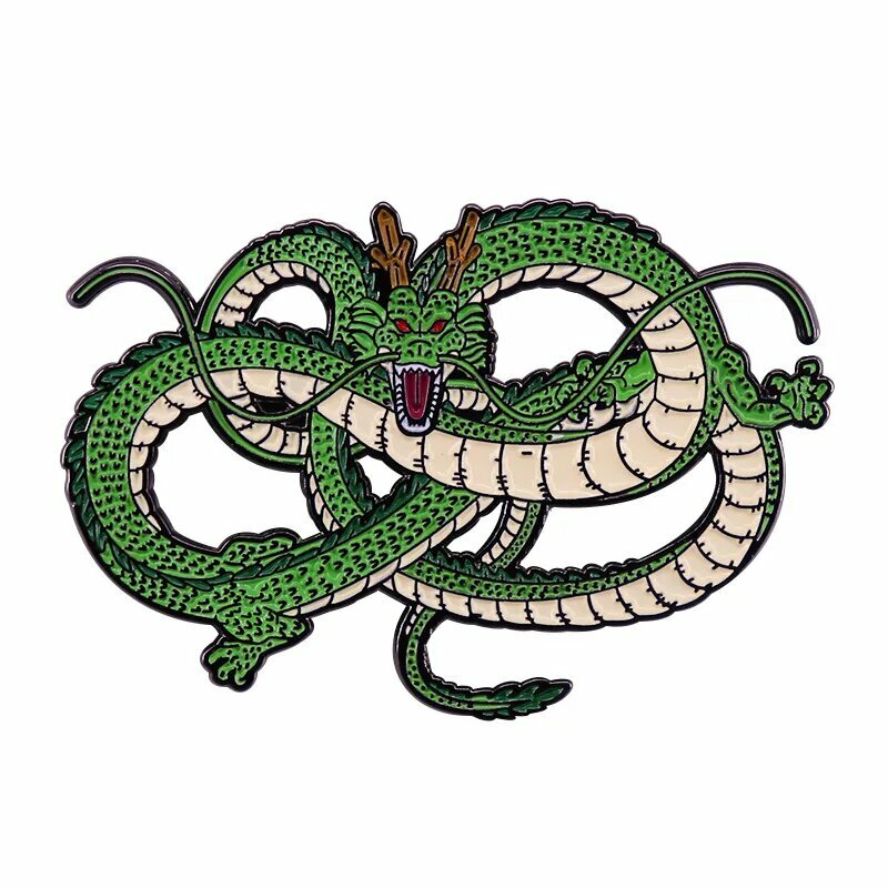 Дракон Shenron, булавка аниме Dragon Ball, темно-зеленый, 12