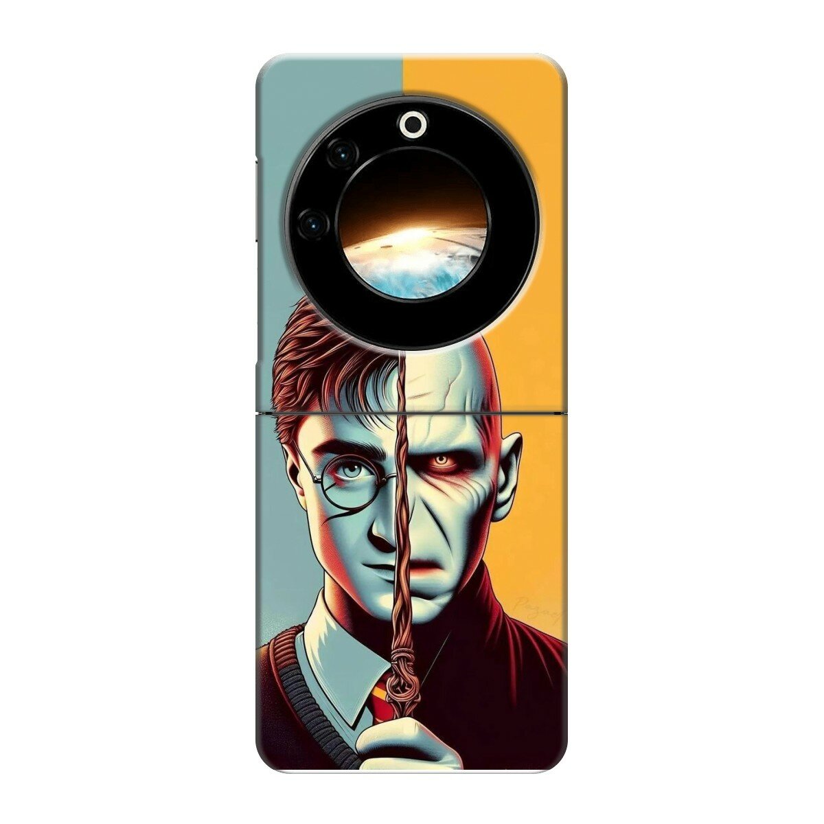 Чехол для Tecno Phantom V Flip 5G с принтом Гарри Поттер (Техно Фантом В Флип 5G)