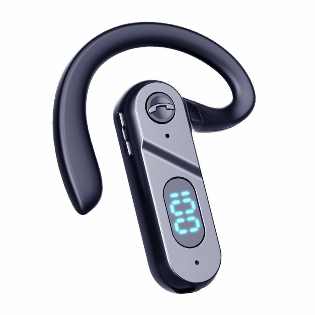 Bluetooth-гарнитура с одним ухом и открытым ухом, беспроводные наушники с костной проводимостью и цифровым дисплеем батареи, голосовое управление